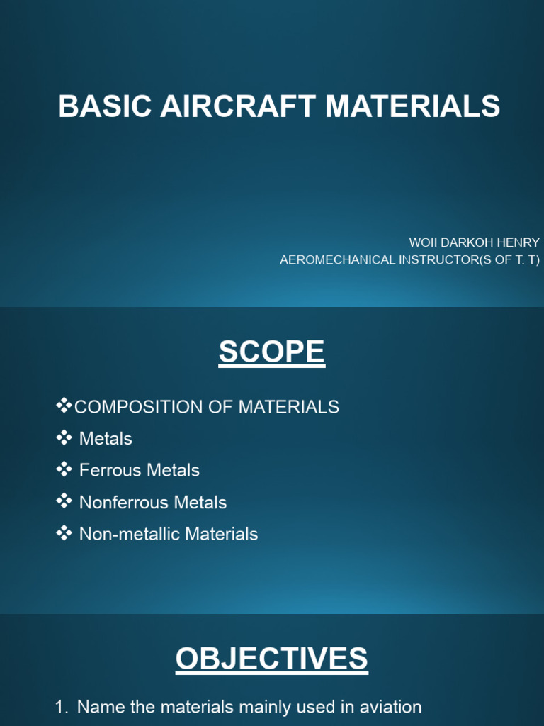 Basic Aircraft Materials Yr1 | Download Free PDF | Steel | Iron