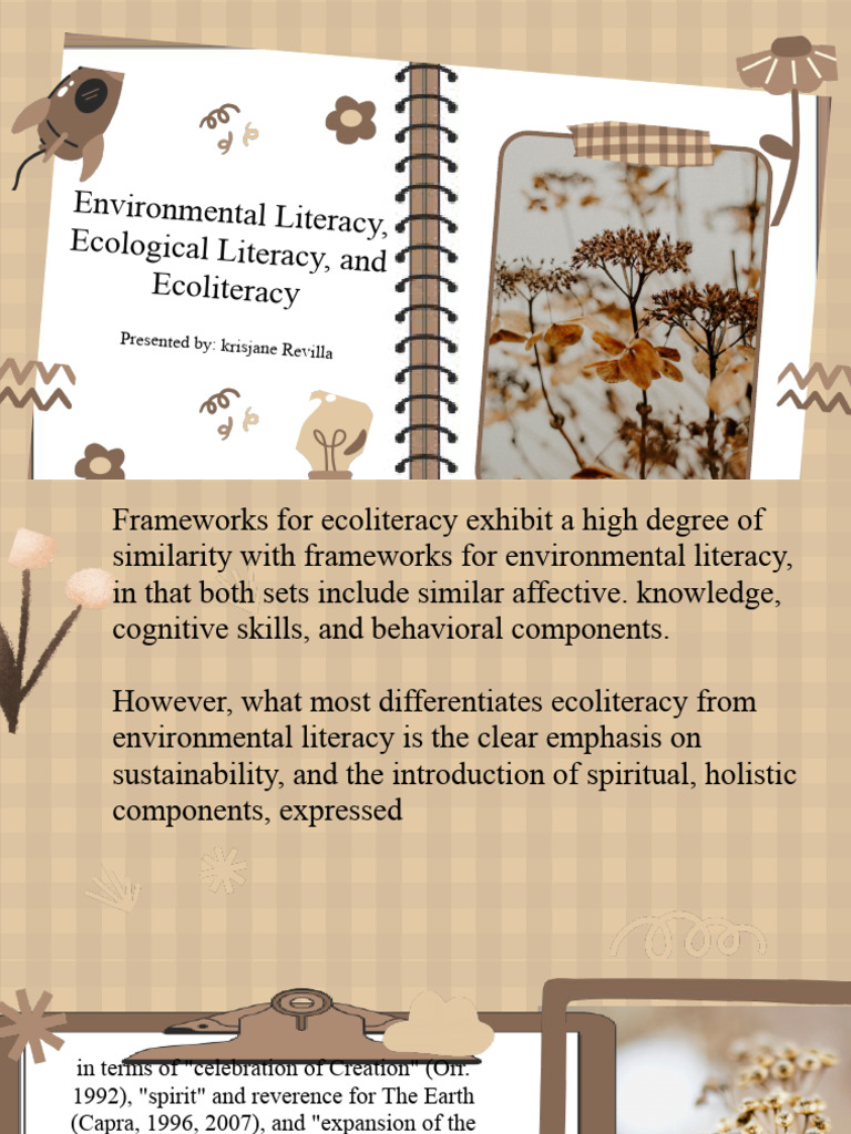 Environmental Literacy, Ecological Literacy, and Ecoliteracy - 20240426 ...