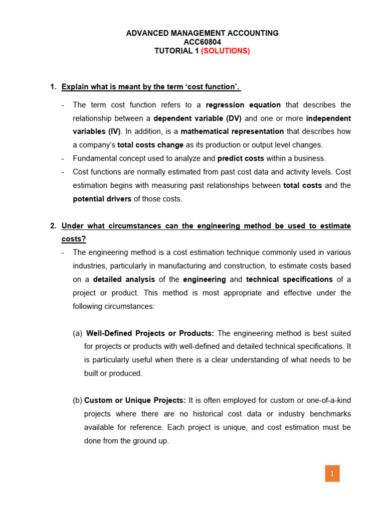 AMA Tutorial 1 (A) | PDF | Least Squares | Engineering