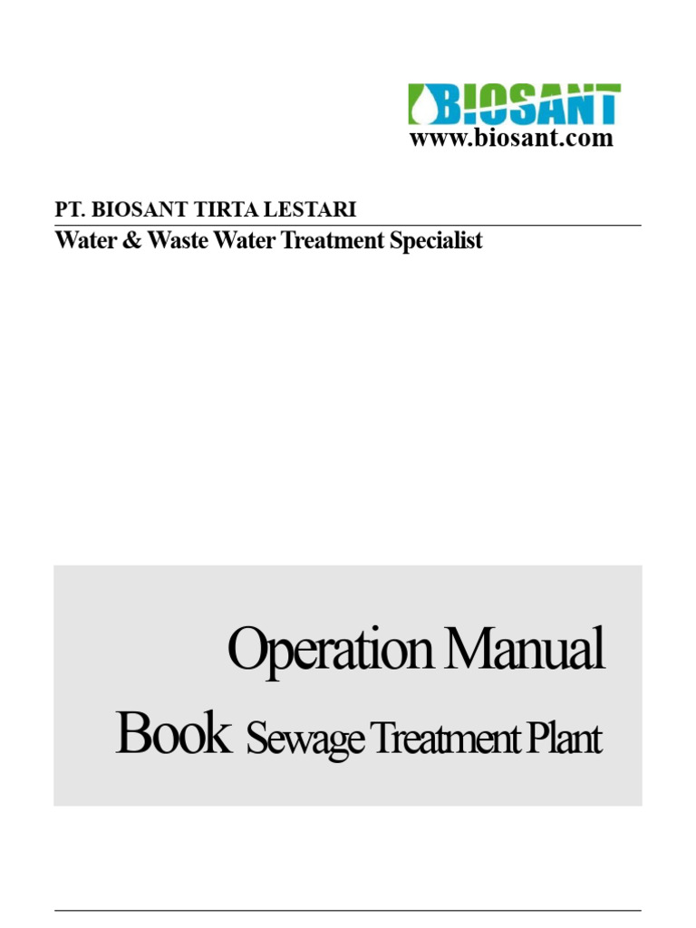 Manual Operasional STP Biosant | PDF