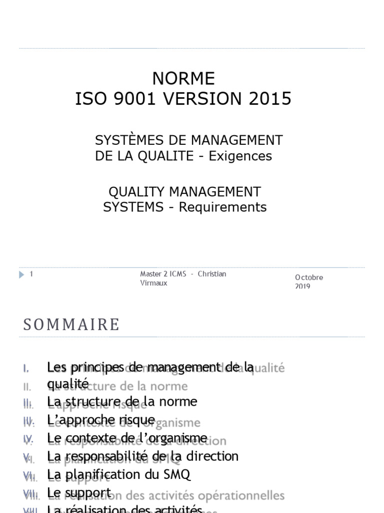 2 Iso 9001 2015 Systemes de Management de La Qualite | PDF | Système de management de la qualité ...