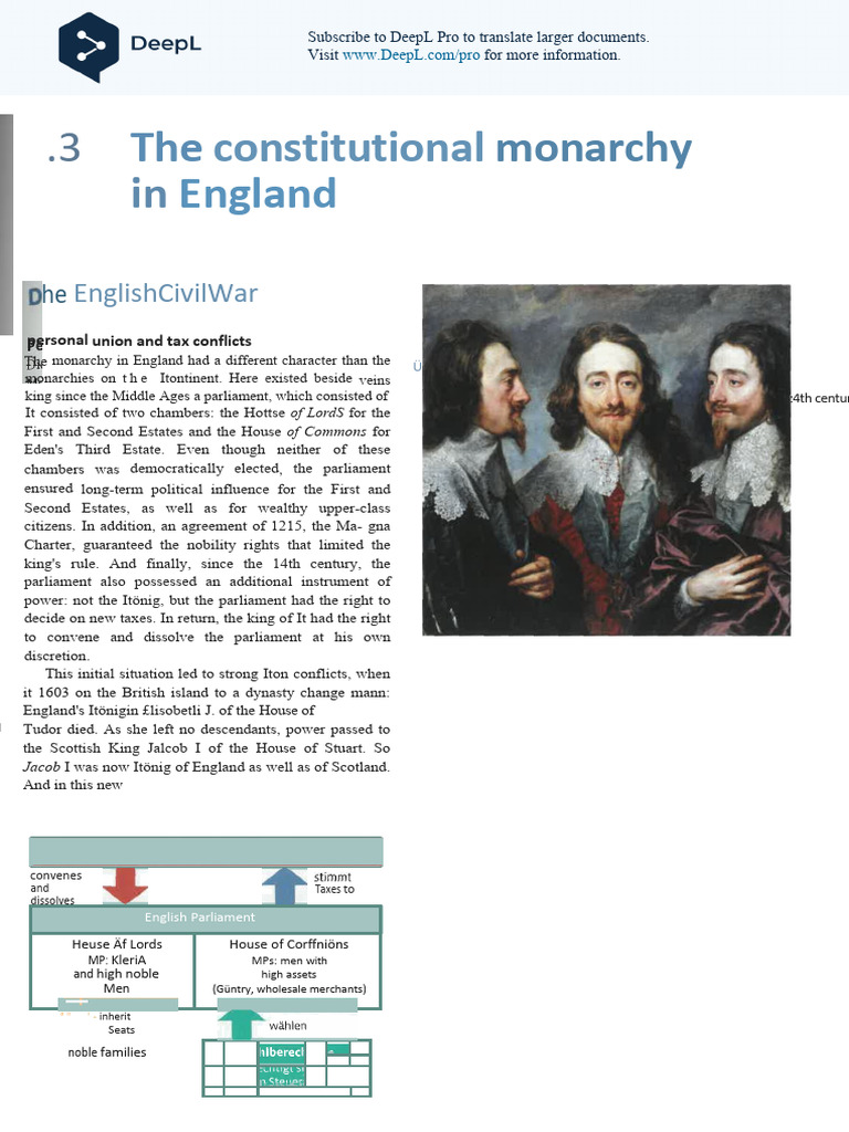 English Constitutional Monarchy Overview | PDF | Parliament | Oliver ...