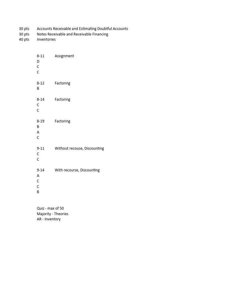 Accounts Receivable Financing Strategies | PDF | Factoring (Finance ...