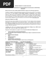 NUST 2024/2025 Undergraduate Admission Guide | PDF | Academic Degree ...