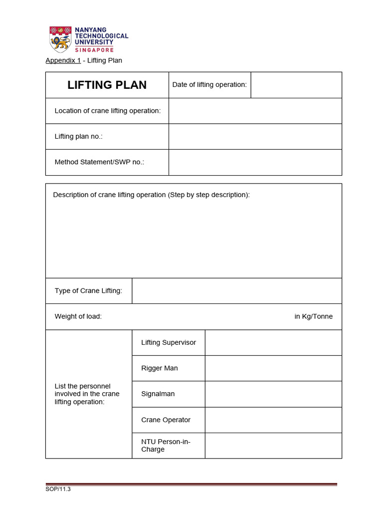 Lifting Plan - Crane Lifting Operation 11 4 | Download Free PDF | Crane (Machine) | Occupational ...