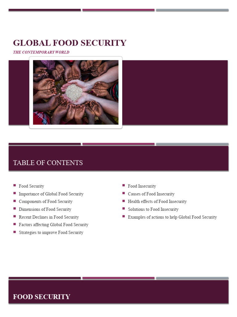 Global Food Security | PDF | Food Security | Agriculture