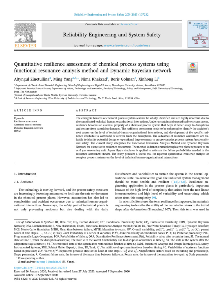 1 s2.0 S0951832020307328 Main | PDF | System | Reliability Engineering