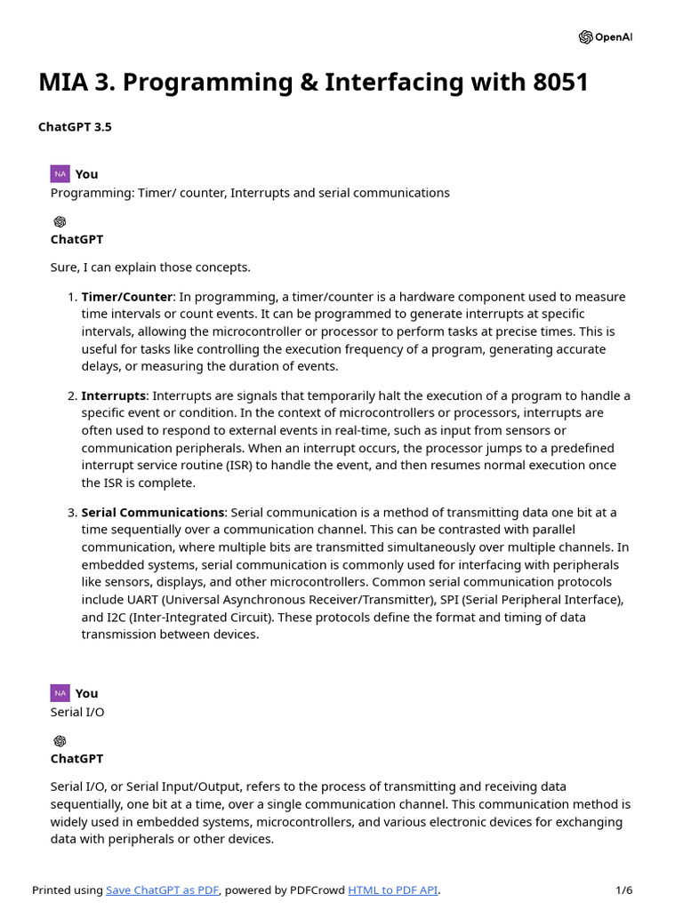 MIA 3. Programming & Interfacing With 8051 | Download Free PDF | Digital To Analog Converter ...