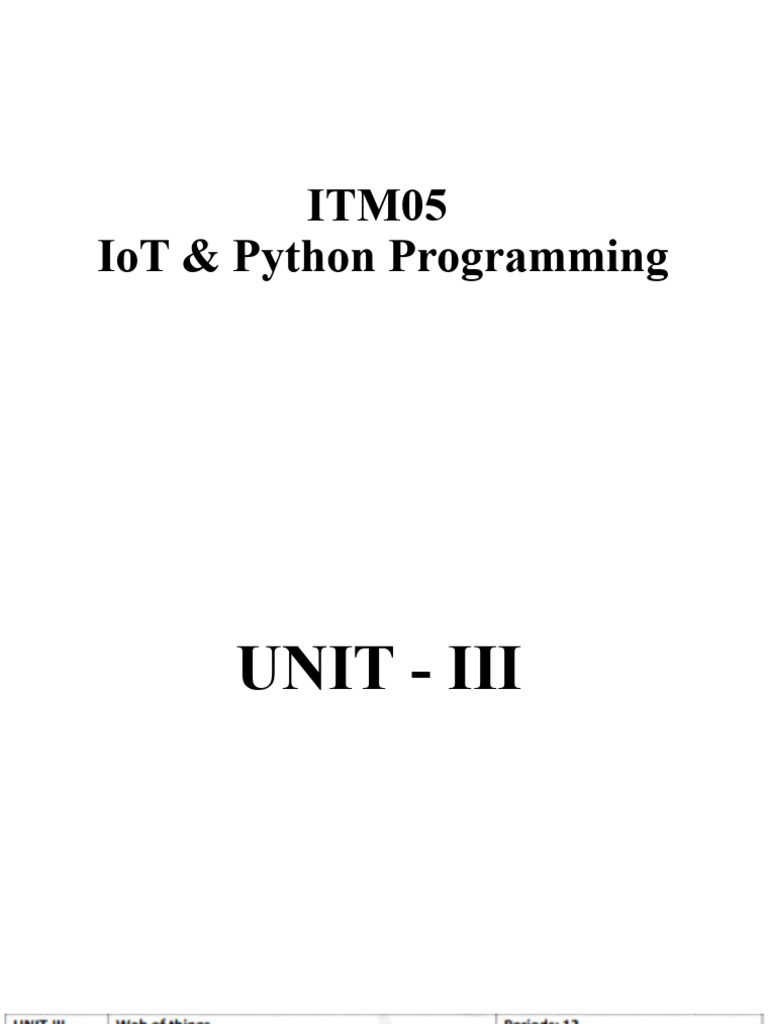 IoT&PP-Unit 3 | PDF | Cloud Computing | Internet Of Things