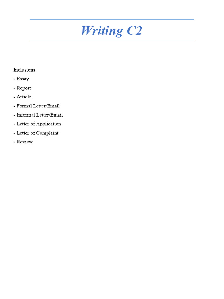 C2 Writing Formats and Examples | PDF | Computers