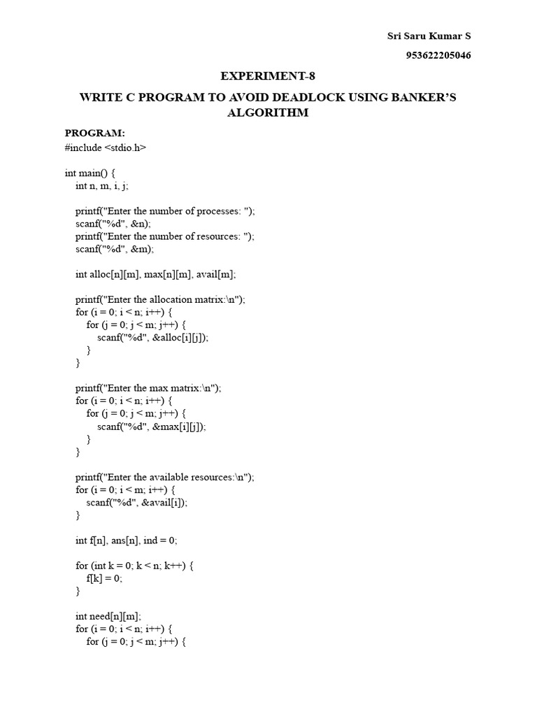EXPERIMENT-8(OS) | PDF | Computer Programming | Computing