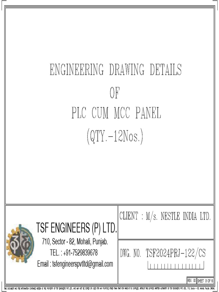 j122 - Plc Cum Mcc Panel | PDF | Electrical Engineering | Electricity
