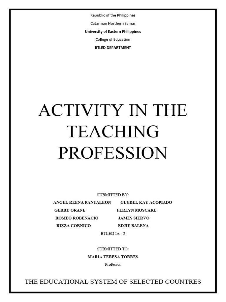 The Educational System of Selected Countres of The World | PDF ...