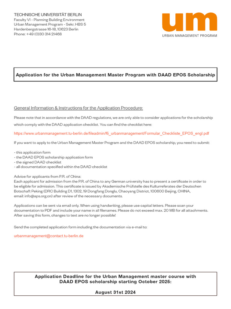 Applicationform DAAD 2025 - New Design SA - 2 | PDF | Test Of English ...