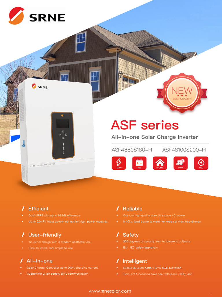 SRNE - ASF Series - 48V - 8-10kW - S - Solar Charge Inverter ...