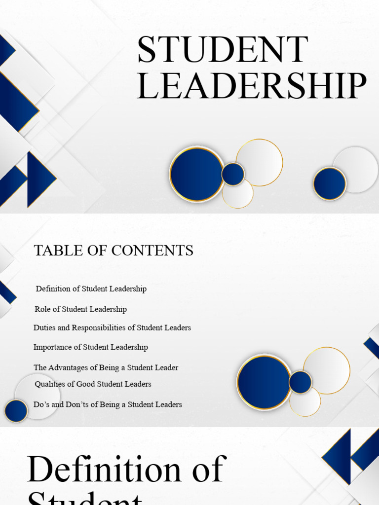 Student Leadership | PDF | Leadership | Mentorship