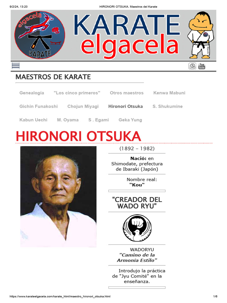 Currículum HIRONORI OTSUKA | PDF | Kárate | Kata