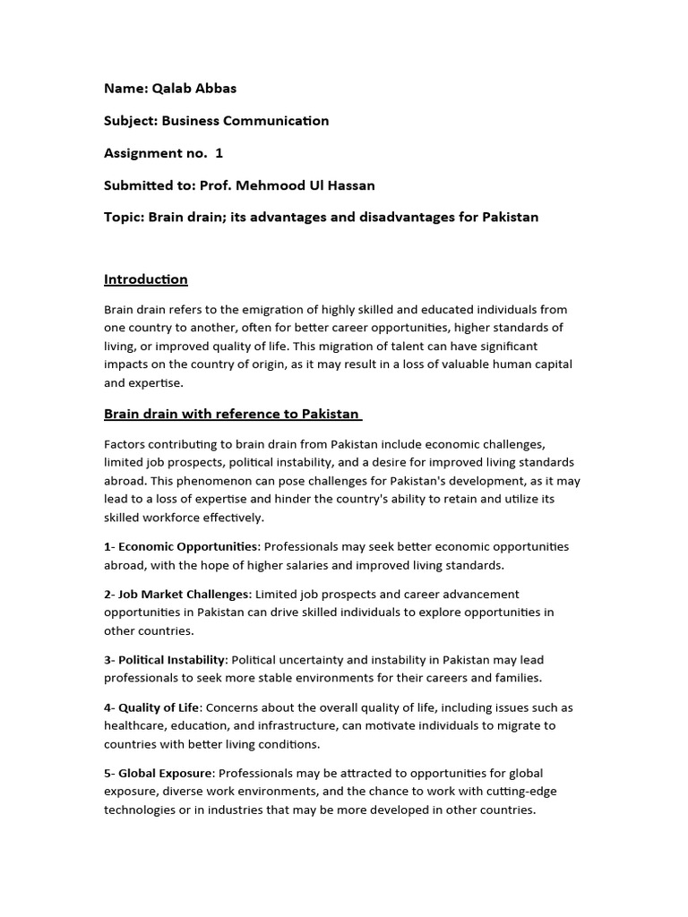 B. Communication | PDF | Human Capital Flight | Entrepreneurship