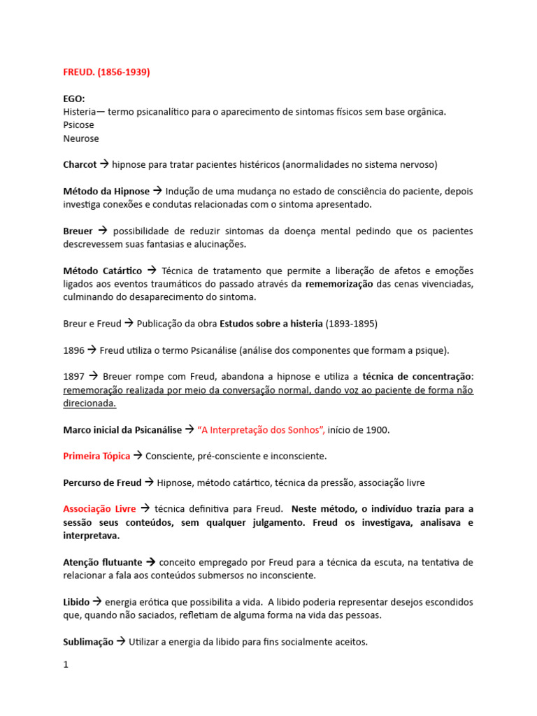 Teoria e Sistemas em Psicologia - Resumo para NP2 | PDF | Arquétipo | Mente inconsciente