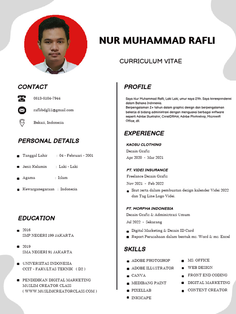 CV Rafli Terbaru | PDF