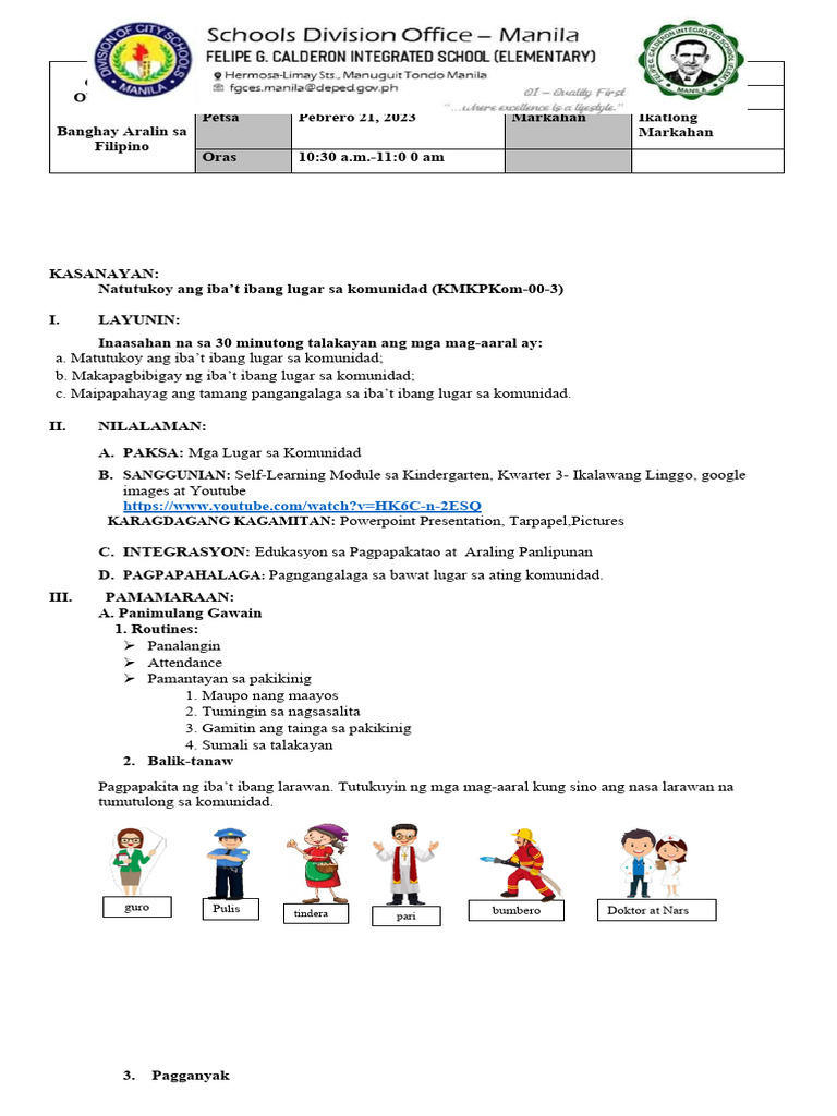 Mga Lugar Sa Komunidad | PDF