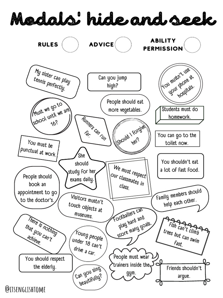 Modals' hide and seek | PDF Modals' hide and seek | PDF