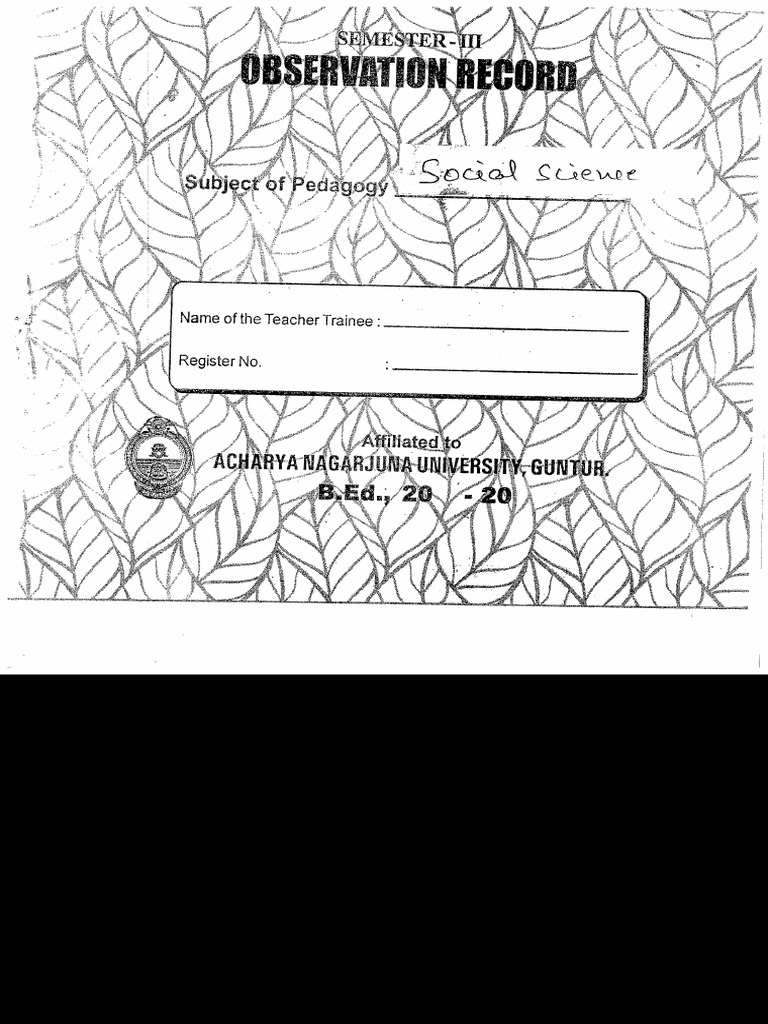 Observation - Social Science | PDF