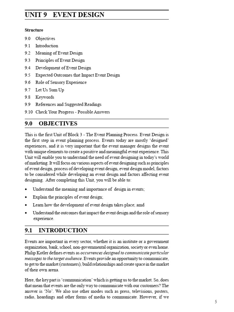 Event Design | PDF | Perception | Creativity