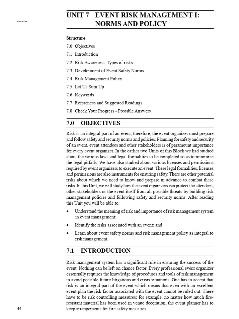 Event Risk Management-I Norms and Policy | PDF | Risk | Risk Management