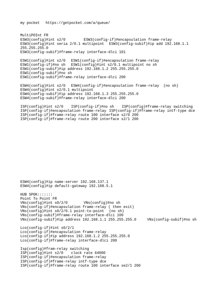 All Configuration in Ccna | PDF | Router (Computing) | Internet
