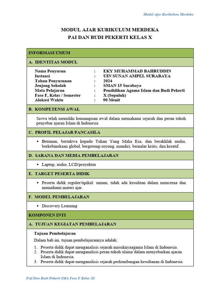 Modul Ajar Kelas 10 | PDF | Karier & Perkembangan | Kesehatan Holistik
