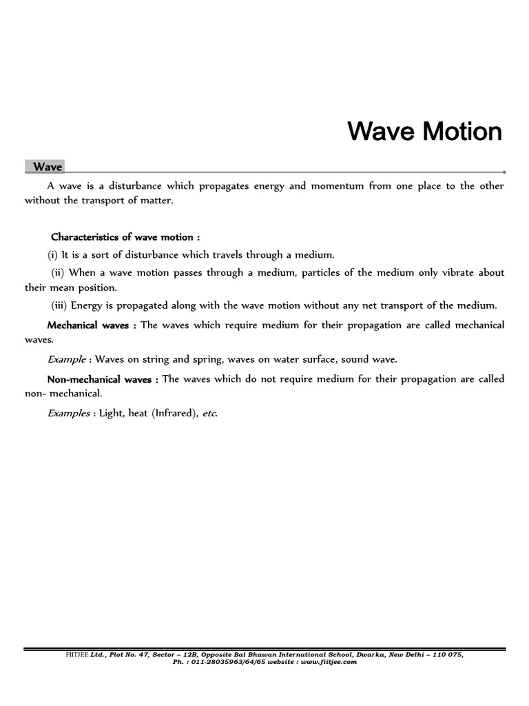 Sound-Wave (Theory) - 230821 - 230907 | PDF | Waves | Frequency