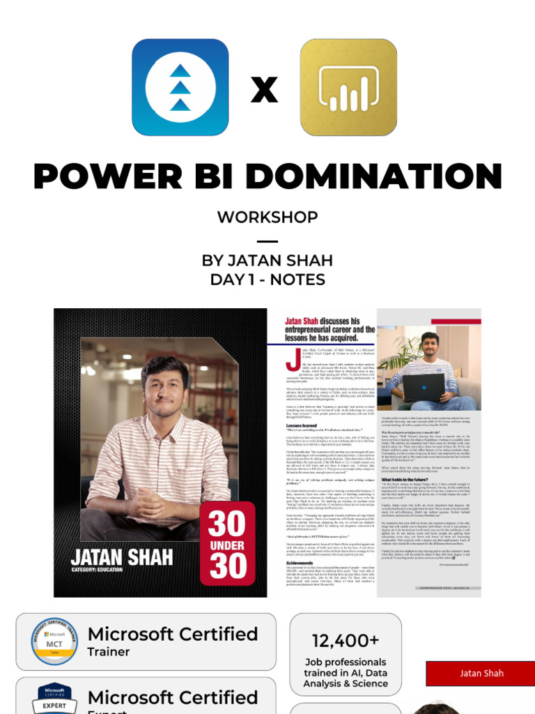 Day 1 - Notes - Power BI | PDF | Chart | Icon (Computing)