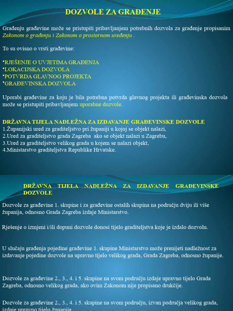 4.0. Dozvole Za Građenje | PDF