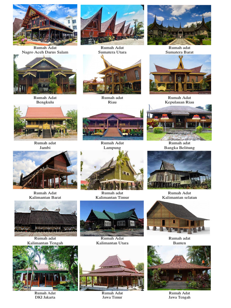 Rumah Adat 38 Provinsi di Indonesia | PDF