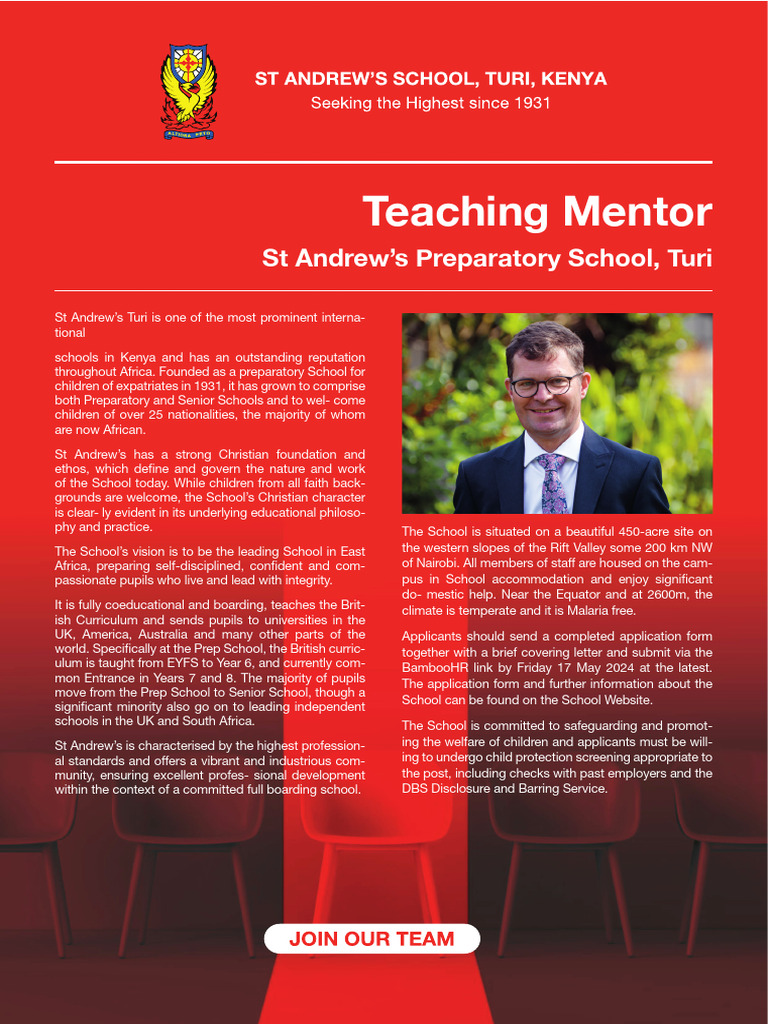Prep School Teaching Mentor Advert 2024 | PDF | Teachers