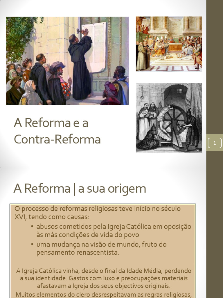 Reforma e Contra-Reforma Católicas | PDF | Igreja católica | Papa