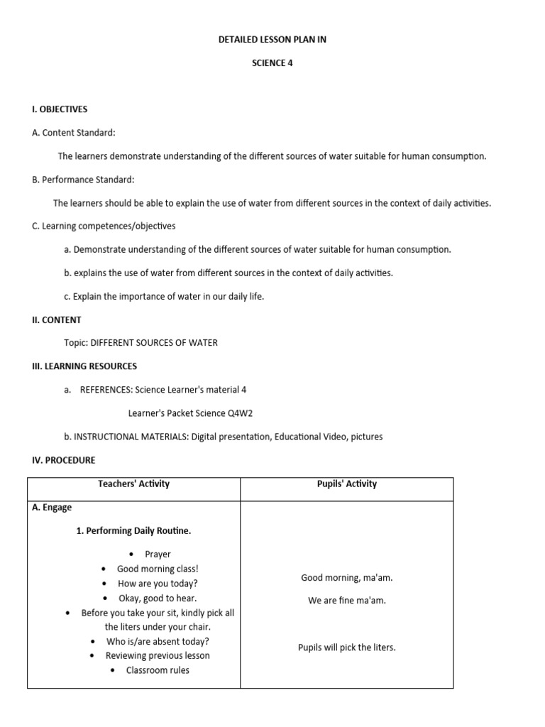 DLP in Science (Different Sources of Water) | PDF | Water | Fresh Water