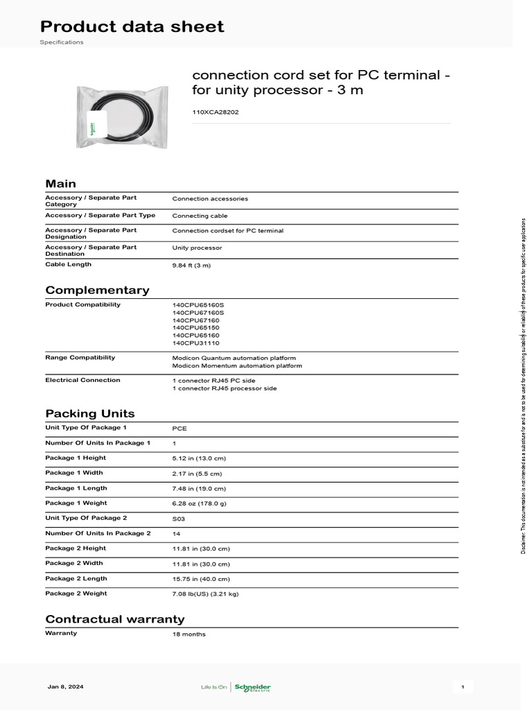 Schneider Electric - Modicon-Quantum - 110XCA28202 | PDF | Electrical ...