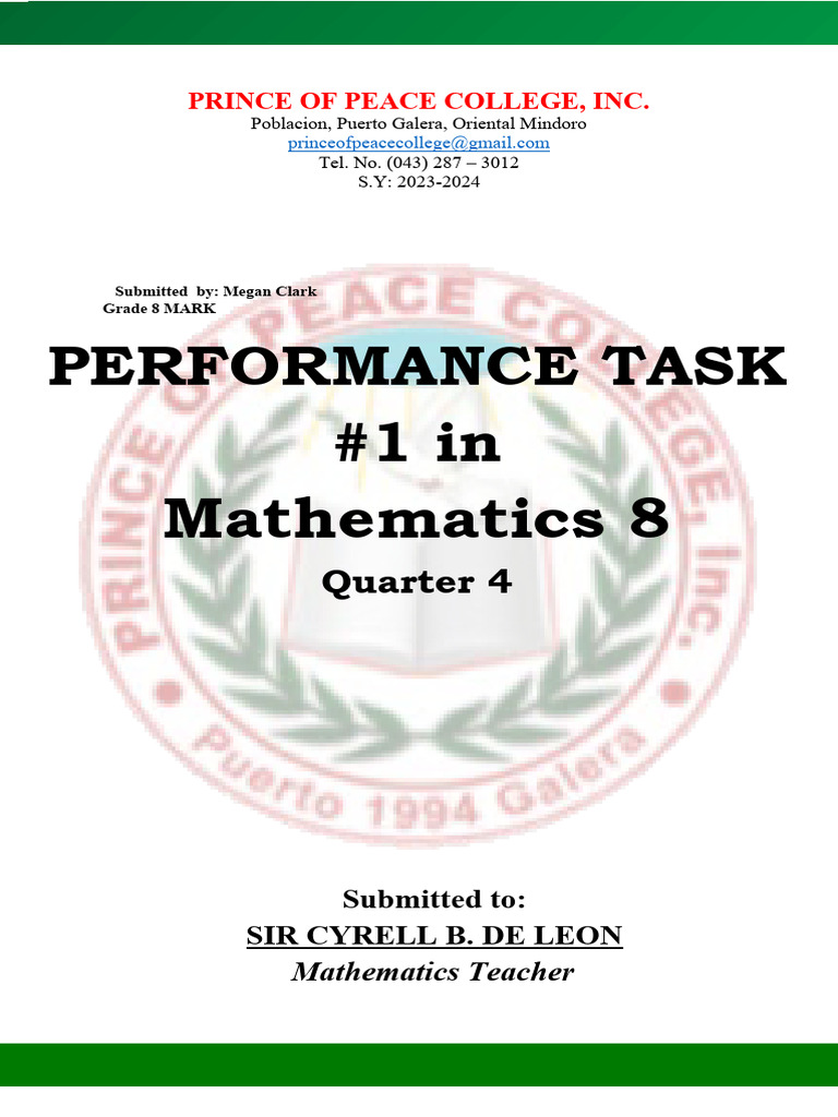 Grade 8 Performance Task 2 | PDF