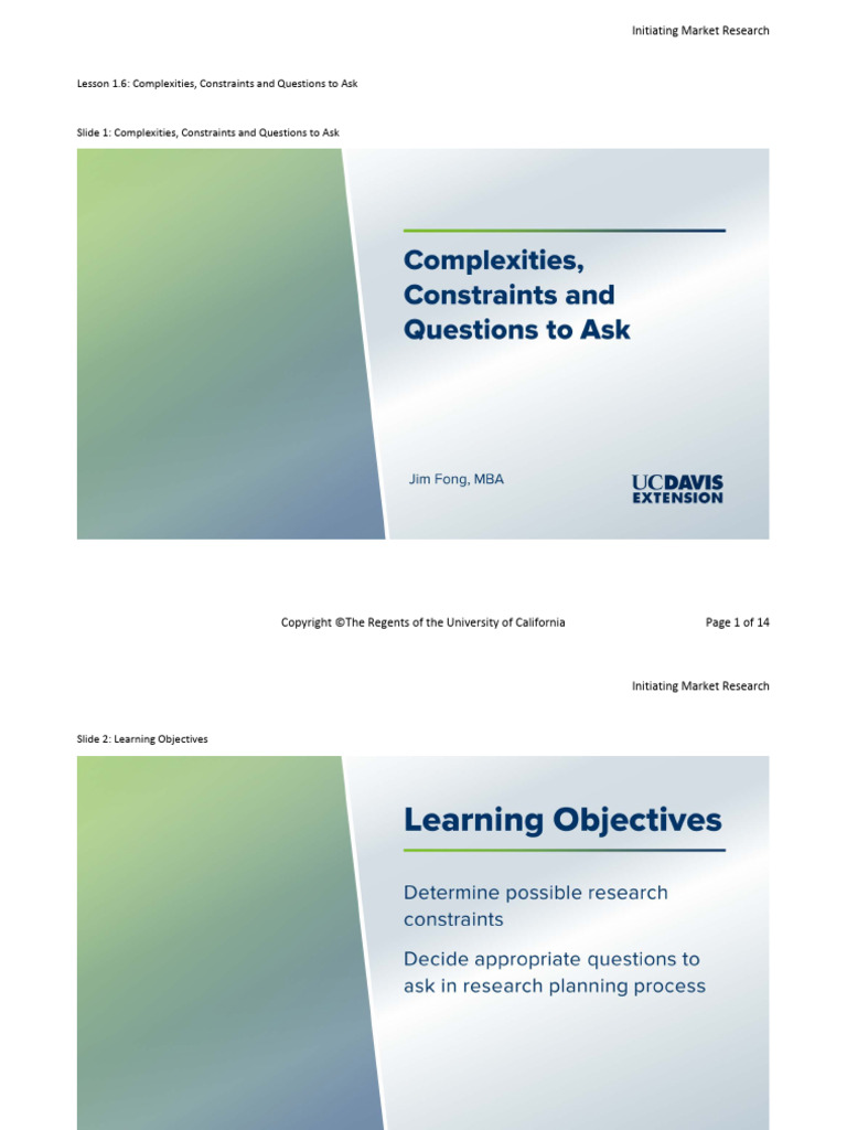 Complexities - Constraints - and Questions To Ask | PDF | Copyright Law ...