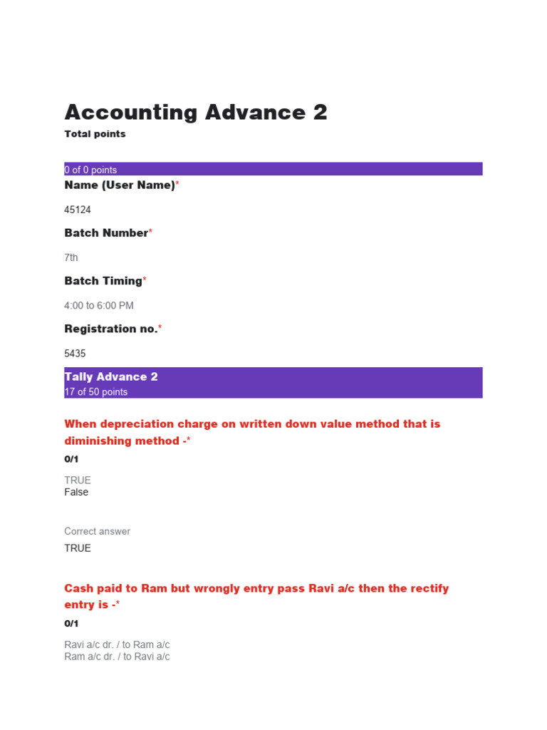 Accounting Advance 2 | PDF | Depreciation | Inventory