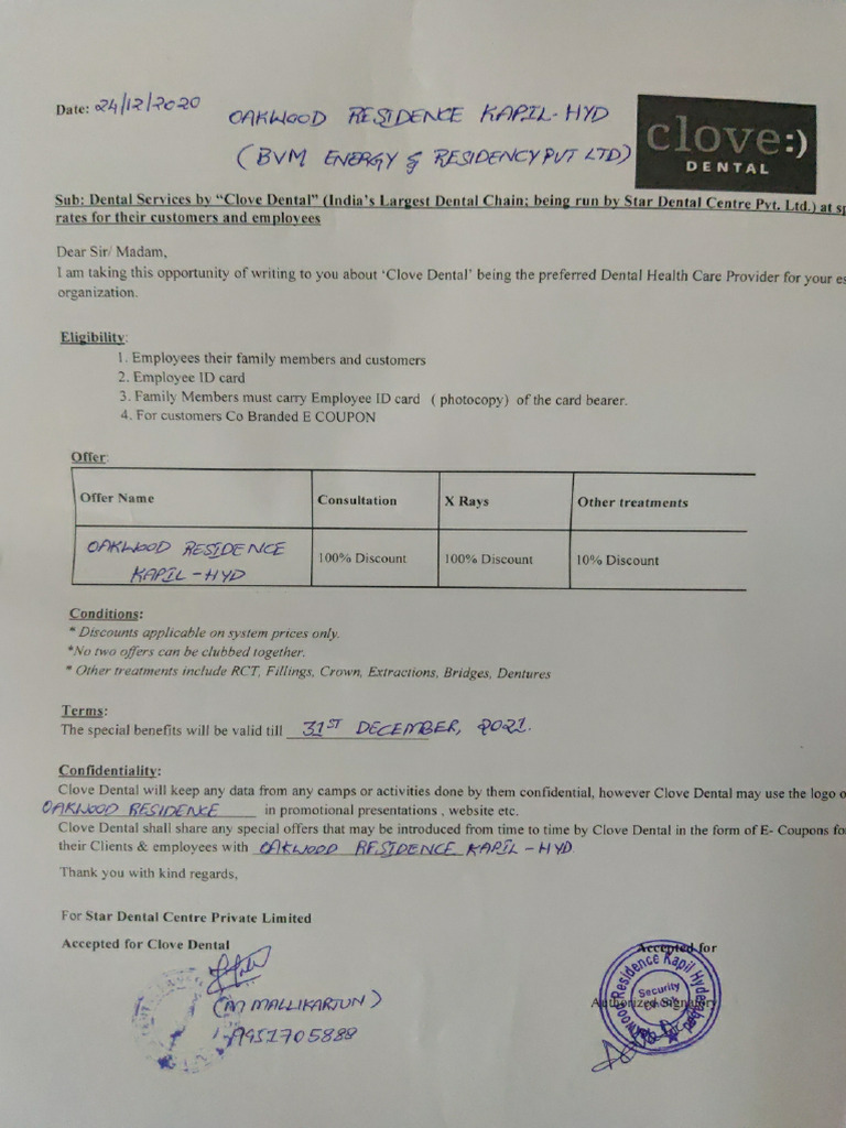 Oakwood Residence Hotel MOU | PDF