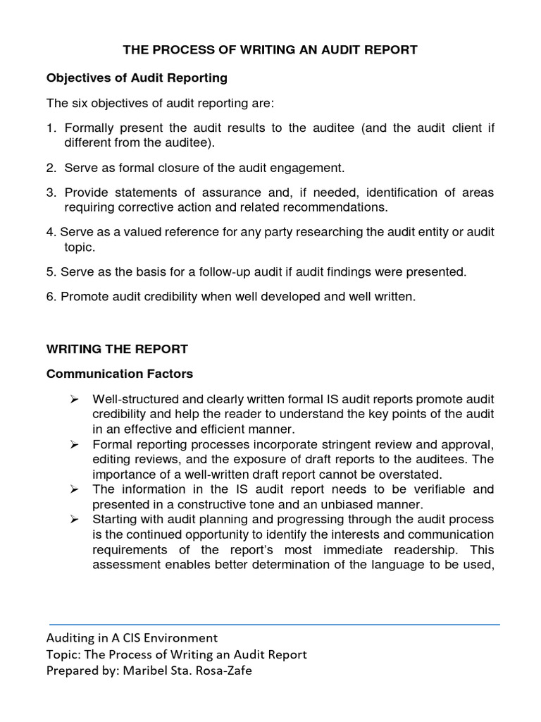 Writing Effective Audit Reports | PDF | Auditor's Report | Audit
