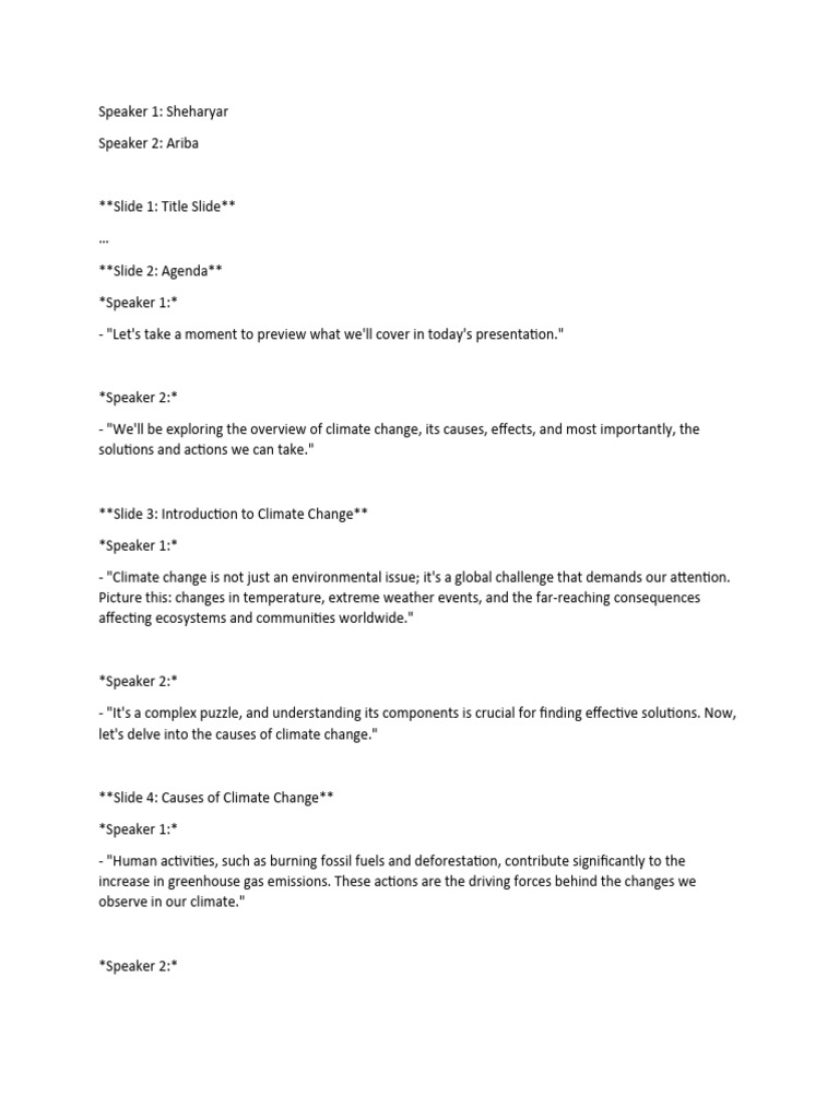 Script For Group | Download Free PDF | Climate Change | Climate Change Mitigation