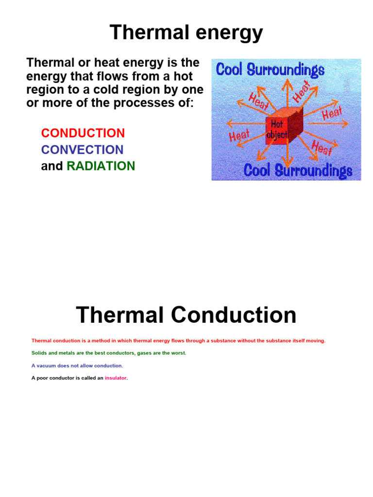 Understanding Thermal Energy Transfer | PDF | Thermal Conduction | Heat ...