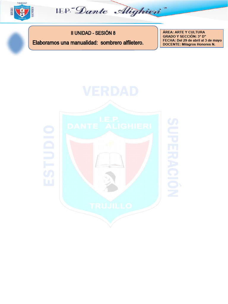 08 Arte Elaboramos Una Manualidad A Mamá 1 Pdf Evaluación