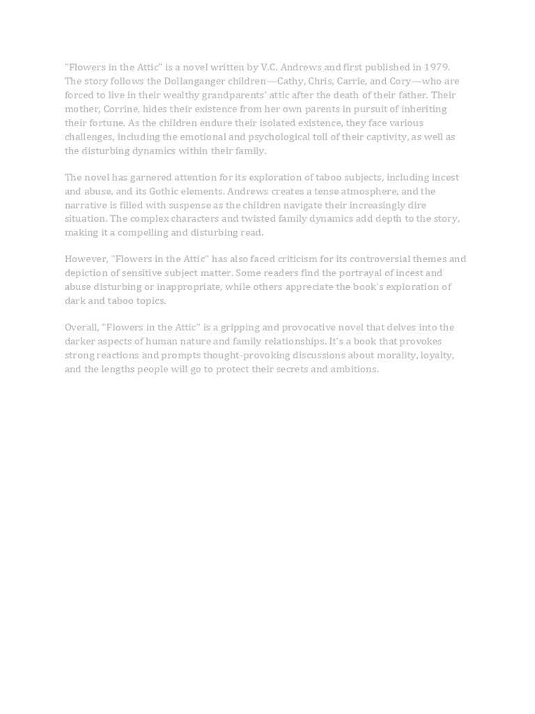 Flowers in The Attic | PDF