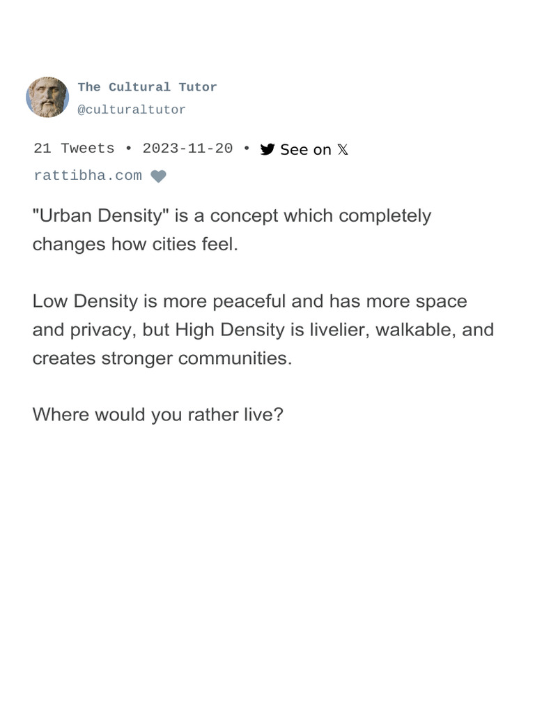 Urban Density: High vs Low Housing | PDF | Suburb | Apartment