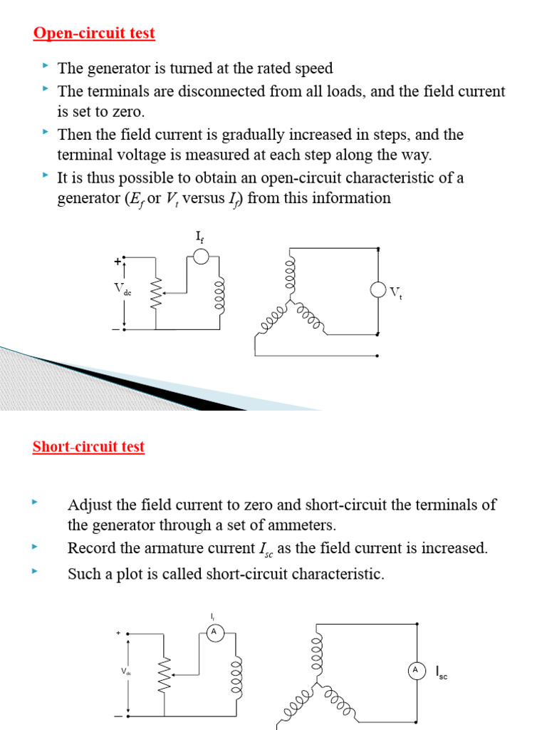 Chracterstics of Synchronous Generator | PDF